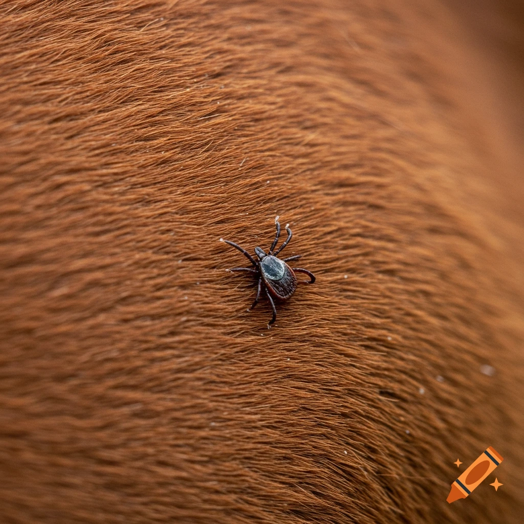 Close-up of an inflamed scab on skin from a mosquito bite. on Craiyon