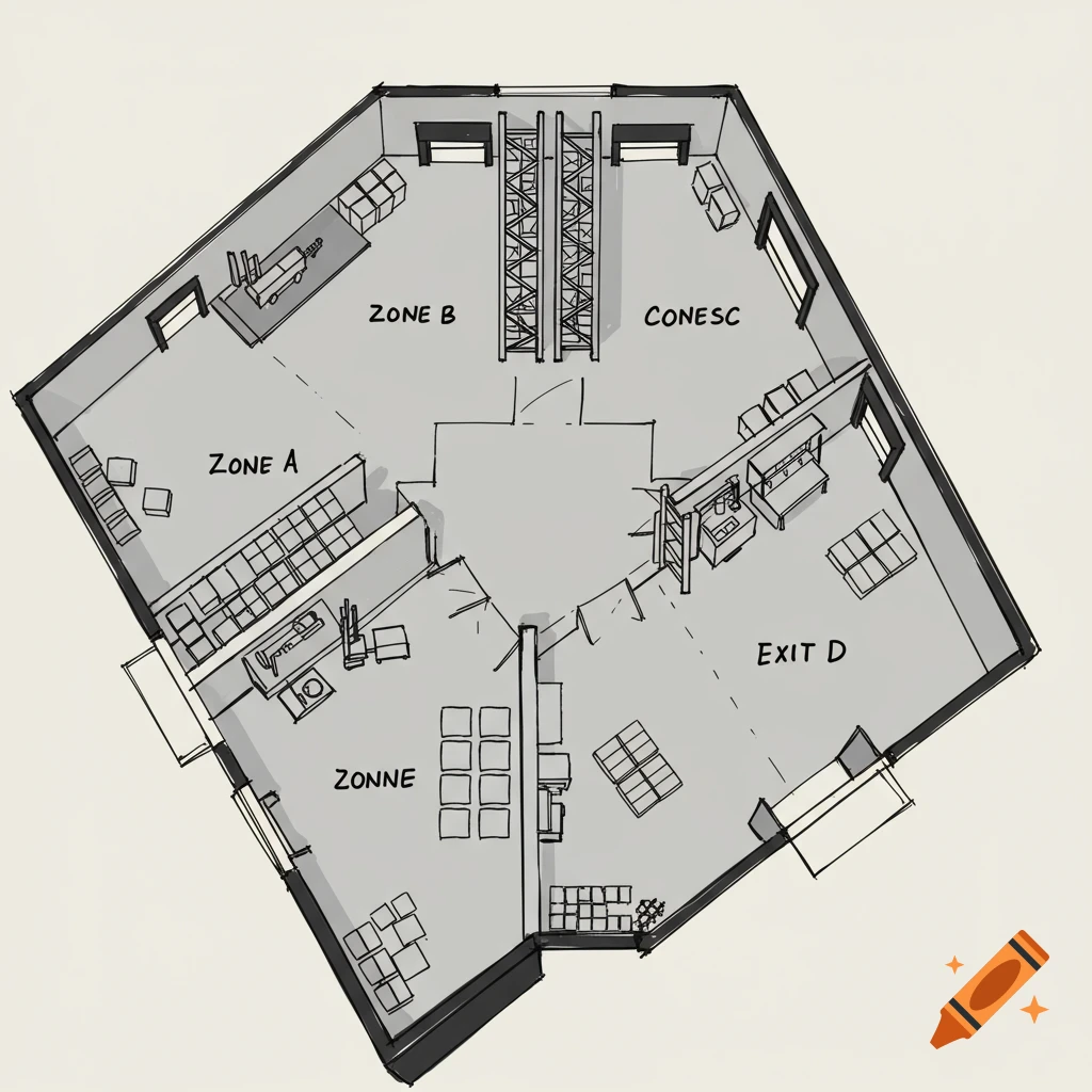 2D floor layout of a two-story mansion with 7 bedrooms, 4 bathrooms, 3 ...