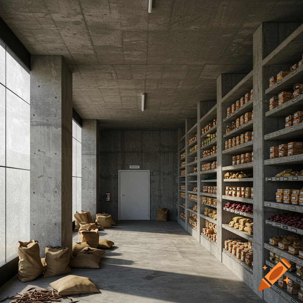 Reinforced concrete facility structure with seed vaults, temperature ...