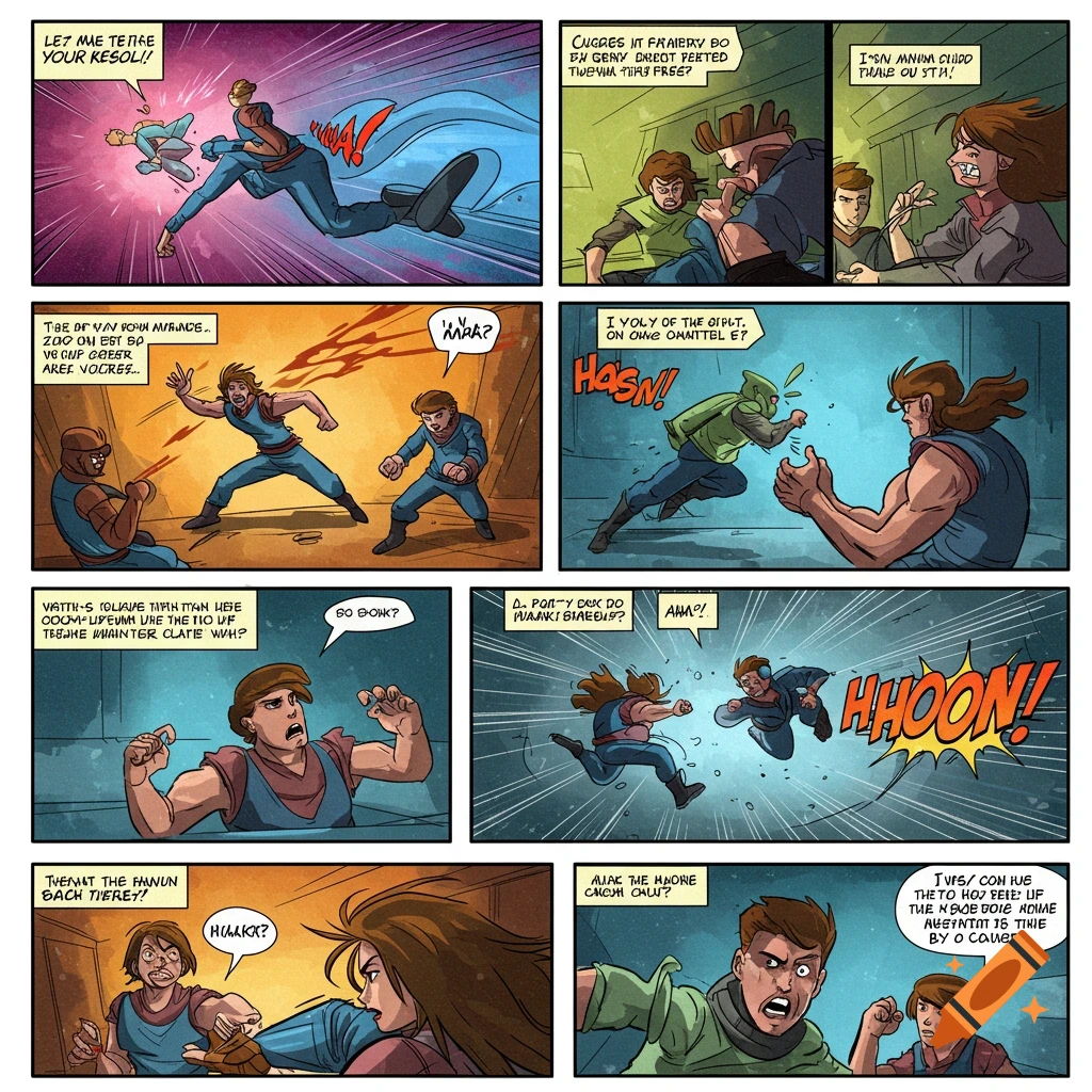 Comic book style image on Craiyon