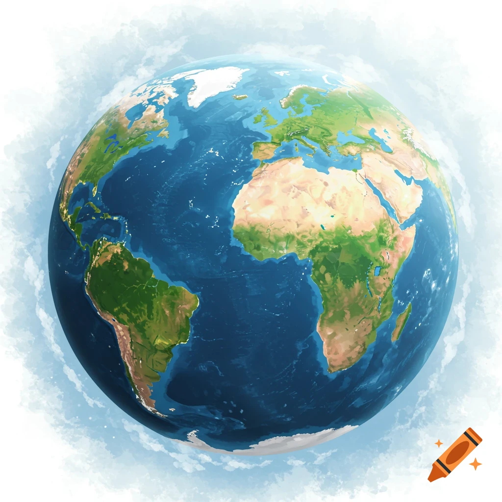 World globe image for travel or education purposes, geographical ...