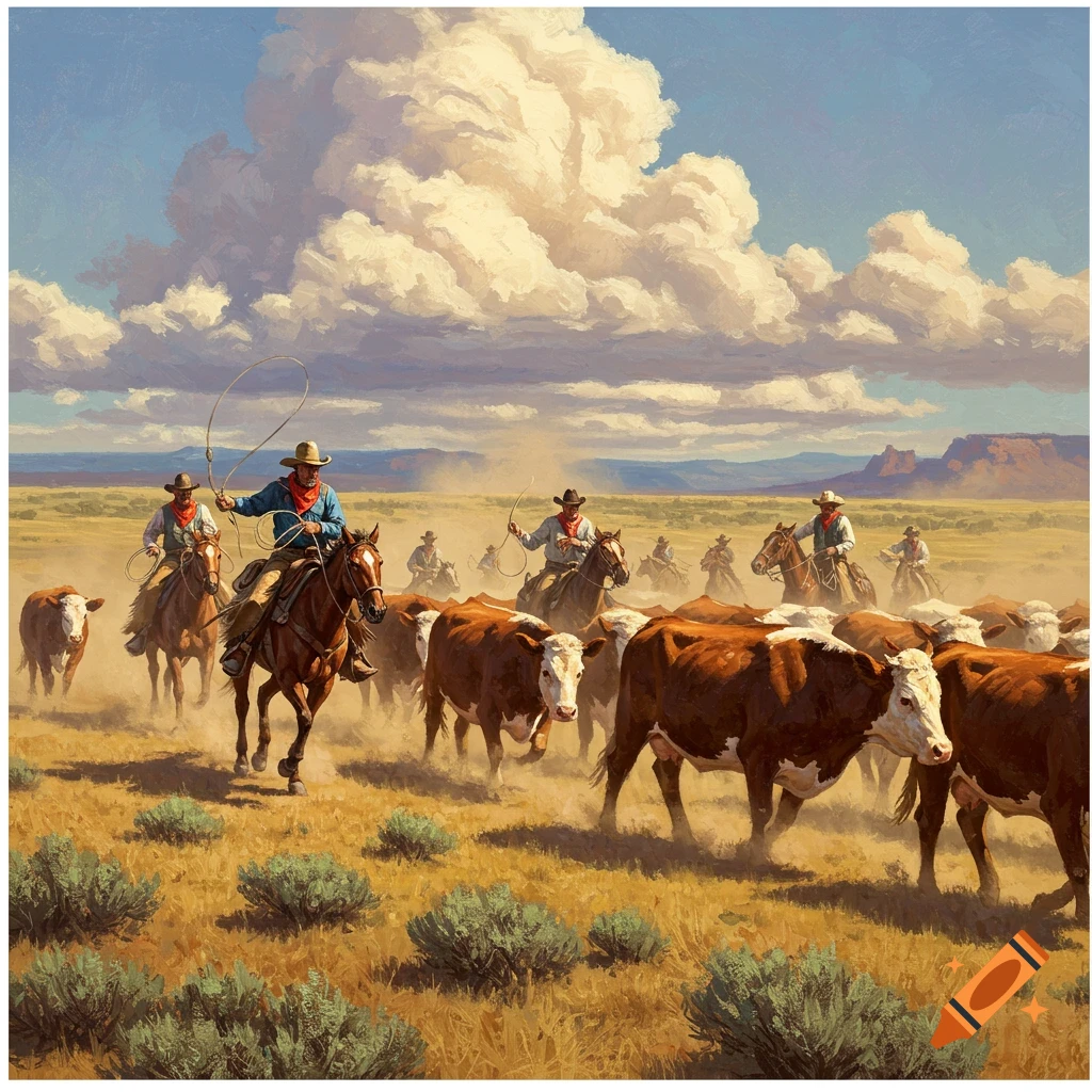 Cattle images created on Craiyon