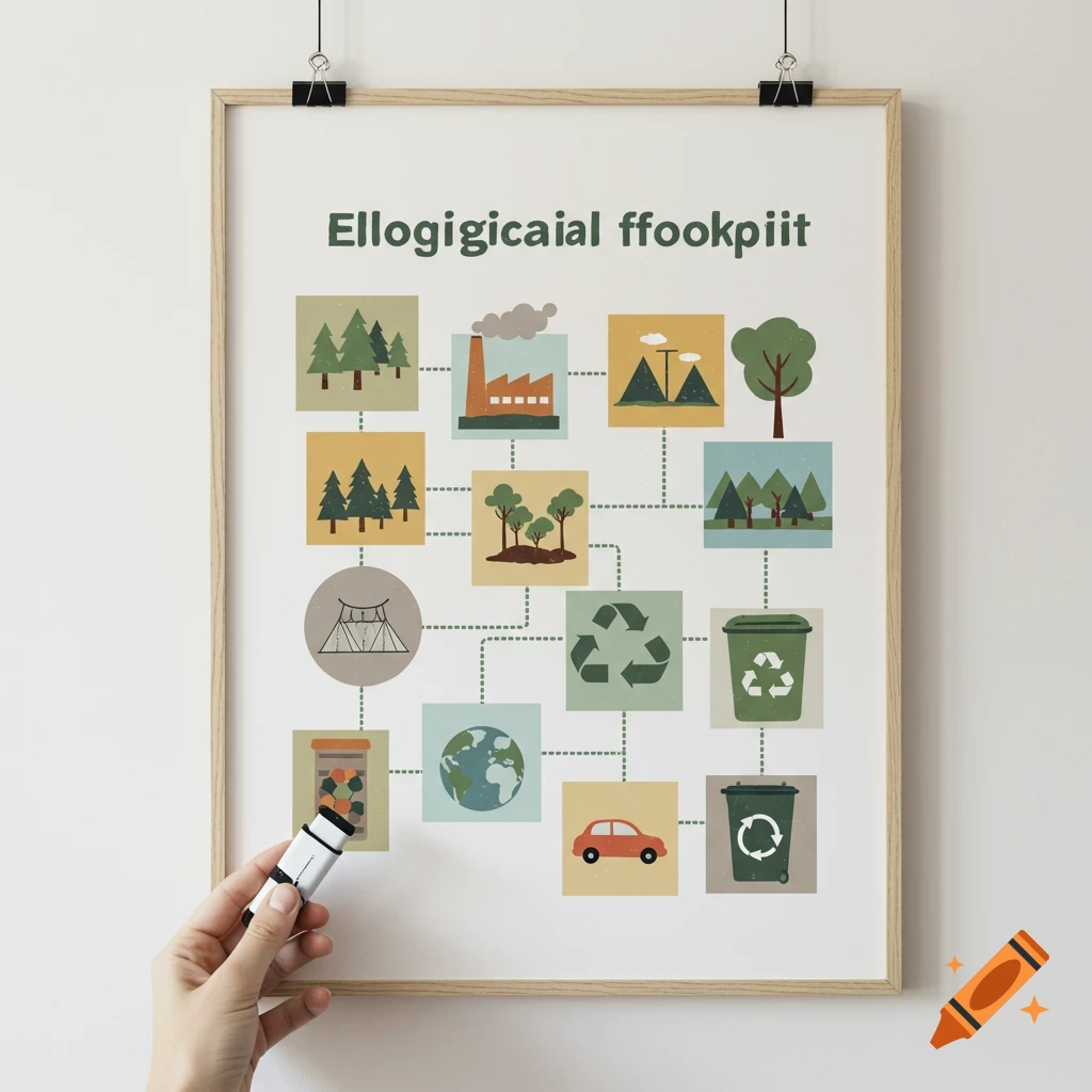 Ecological footprint poster design on Craiyon