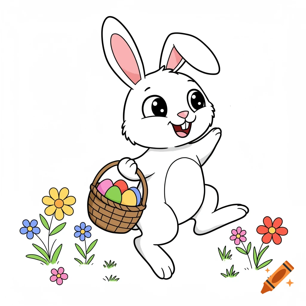 Easter bunny clipart for preschoolers on Craiyon