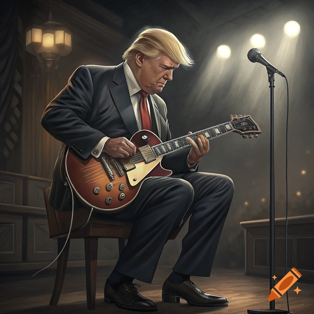 Ink illustration of a red 1954 Fender Stratocaster on Craiyon