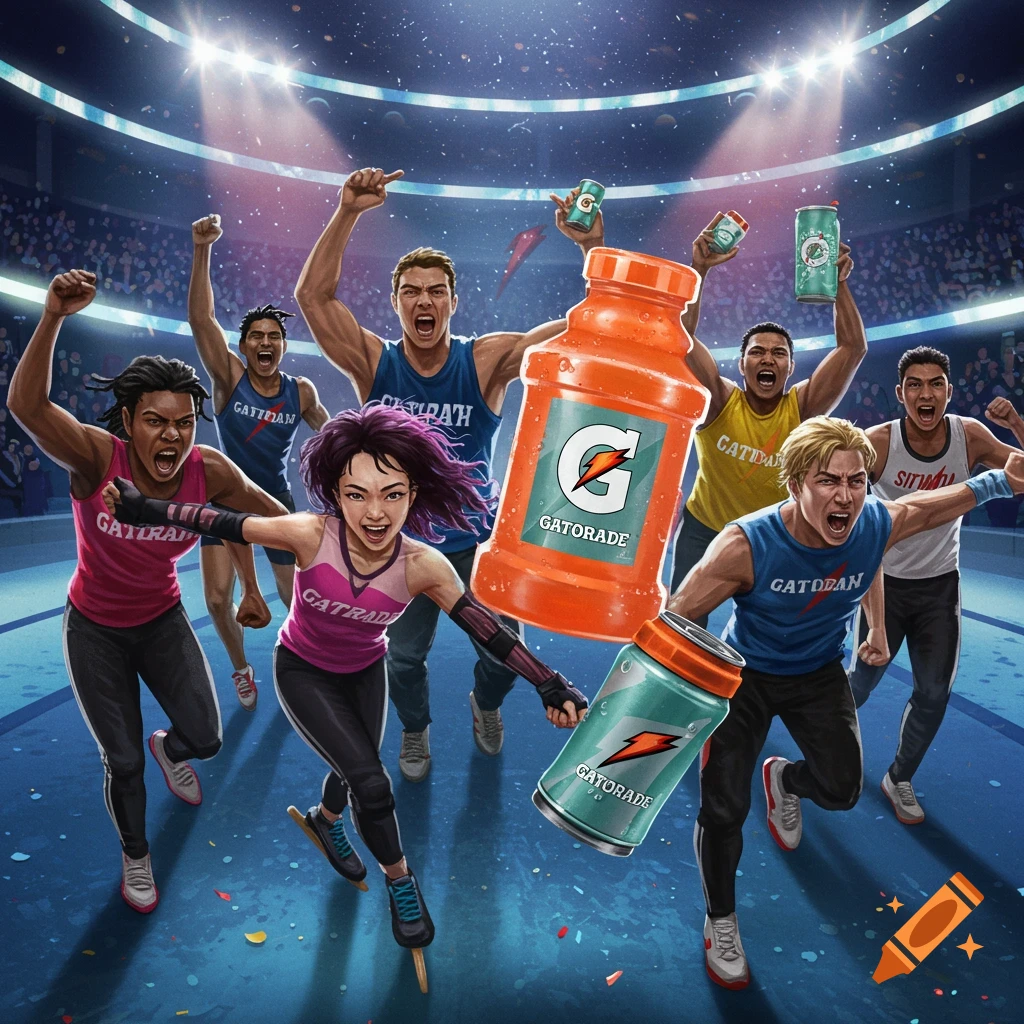 Gatorade bottle winning on Craiyon