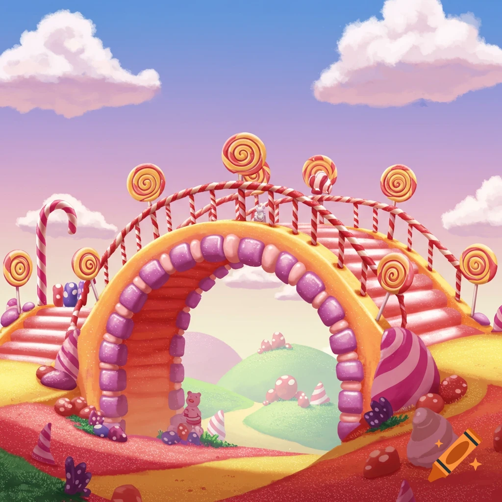 Whimsical bridge on Craiyon