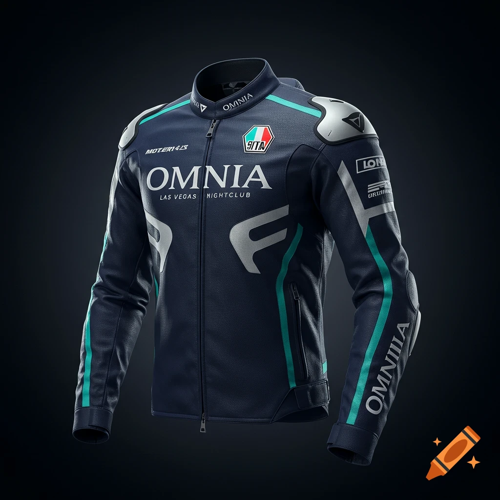 MotoGP-style racing jacket for Las Vegas Grand Prix at Omnia nightclub ...