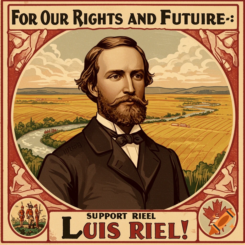 Louis Riel propaganda on Craiyon