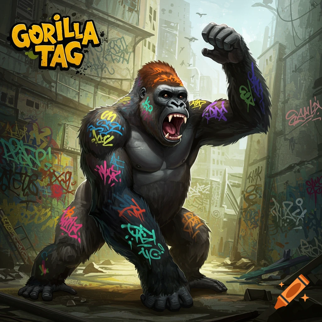 Gorilla Tag image for the VR game on Craiyon