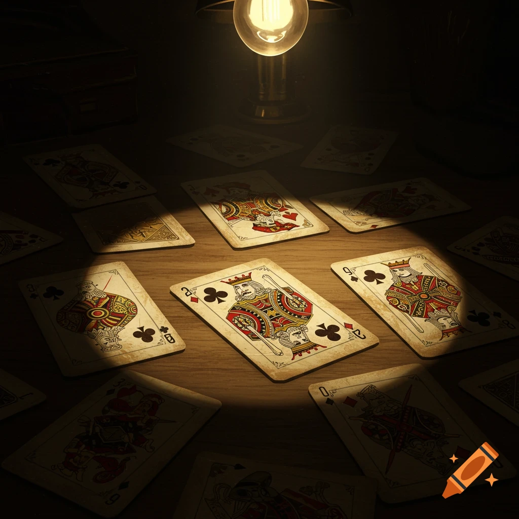 Blue rectangular table top design resembling casino playing cards table ...