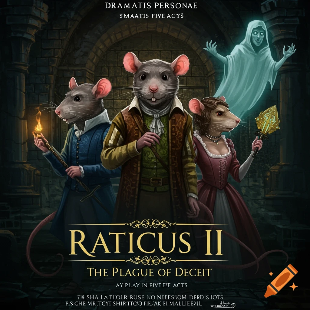 RATICUS II: The Plague of Deceit movie poster on Craiyon