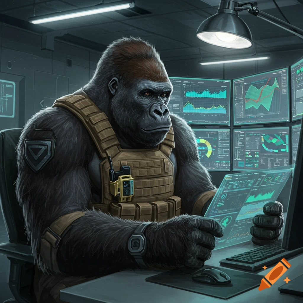 Tactical gorilla good with computers and data analysis skills, no style ...