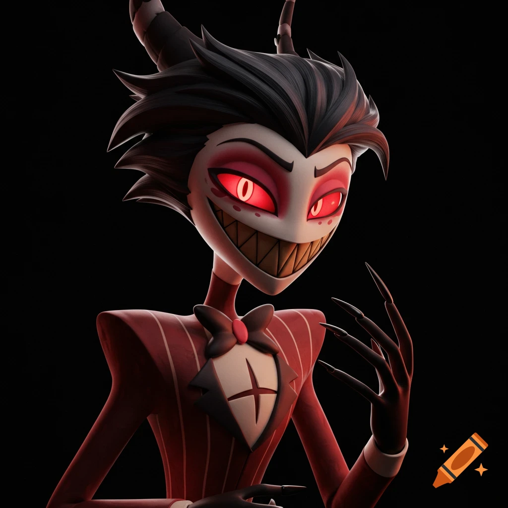 Vox from Hazbin Hotel character illustration, cartoon style animation ...