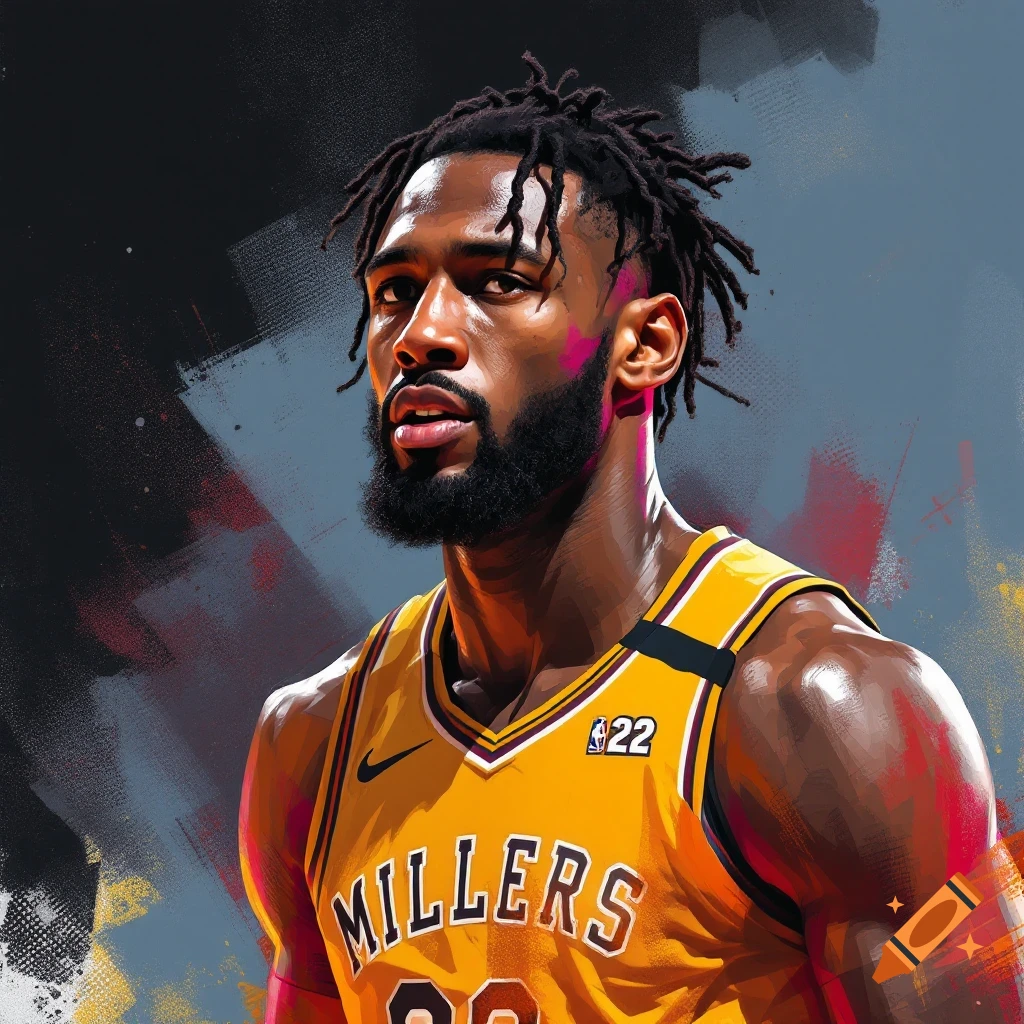 Basketball player #22 Miller profile on Craiyon