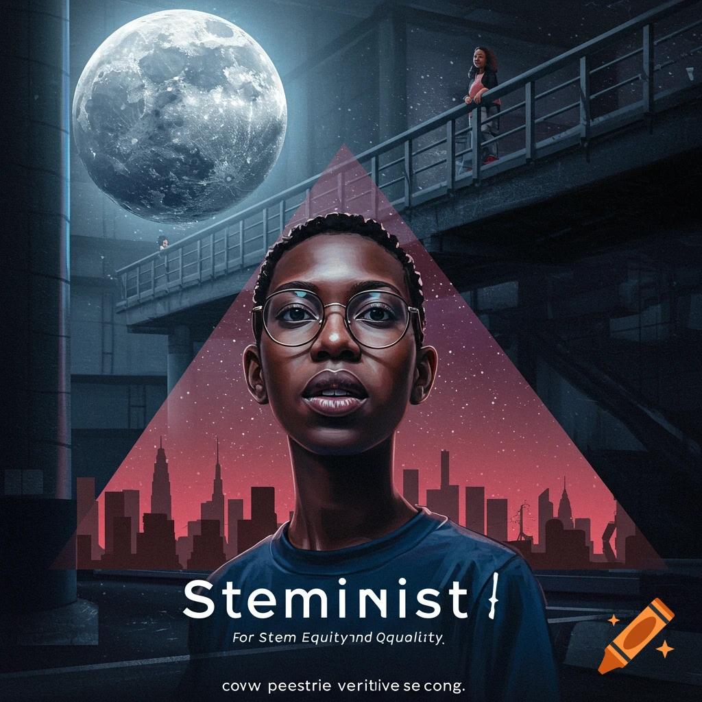 Poster idea for a STEM equity and equality club on Craiyon