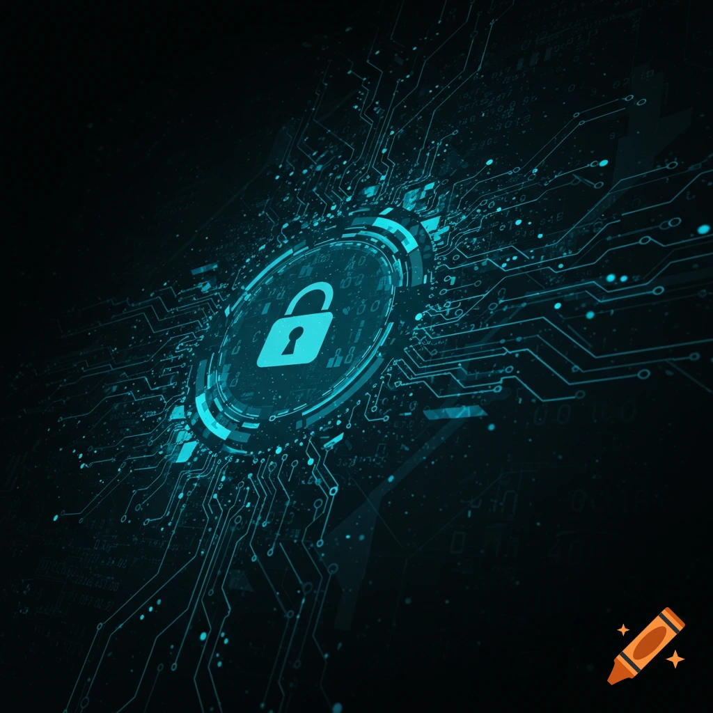Cybersecurity images created on Craiyon