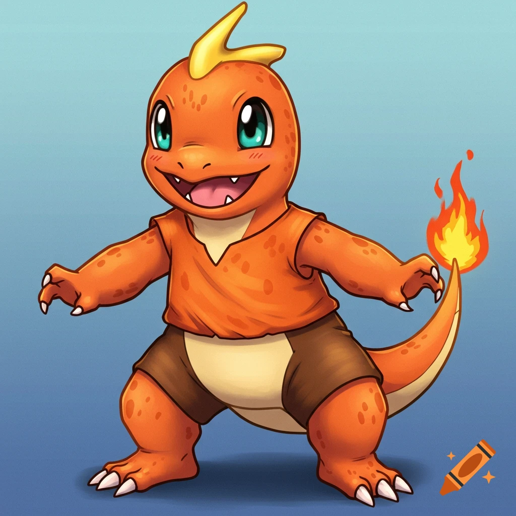 Pokemon anthropomorphic character on Craiyon