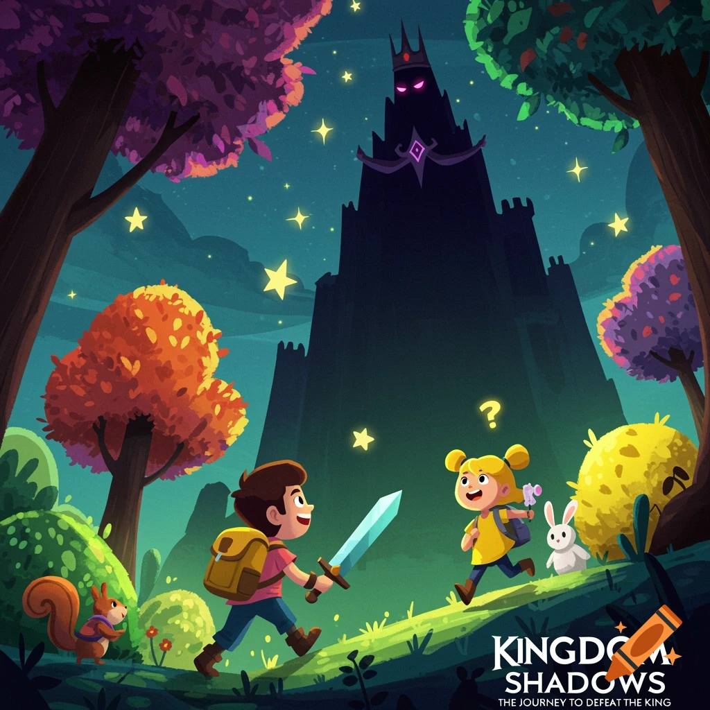 Kingdom Shadows: The Journey to Defeat the King 4 KIDS on Craiyon