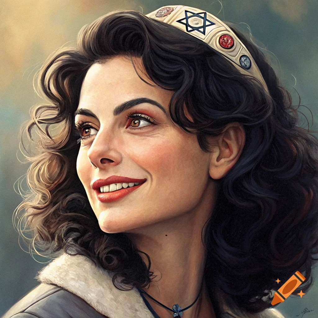 Jewish woman with dark, wavy hair resembling Fran Drescher and Sarah ...