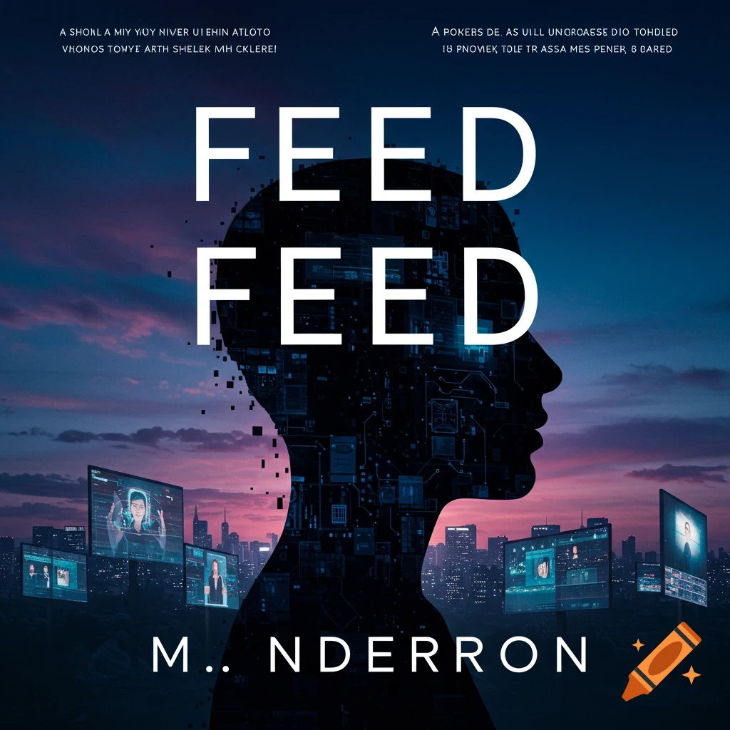Book cover for Feed by MT Anderson without text, illustration style ...