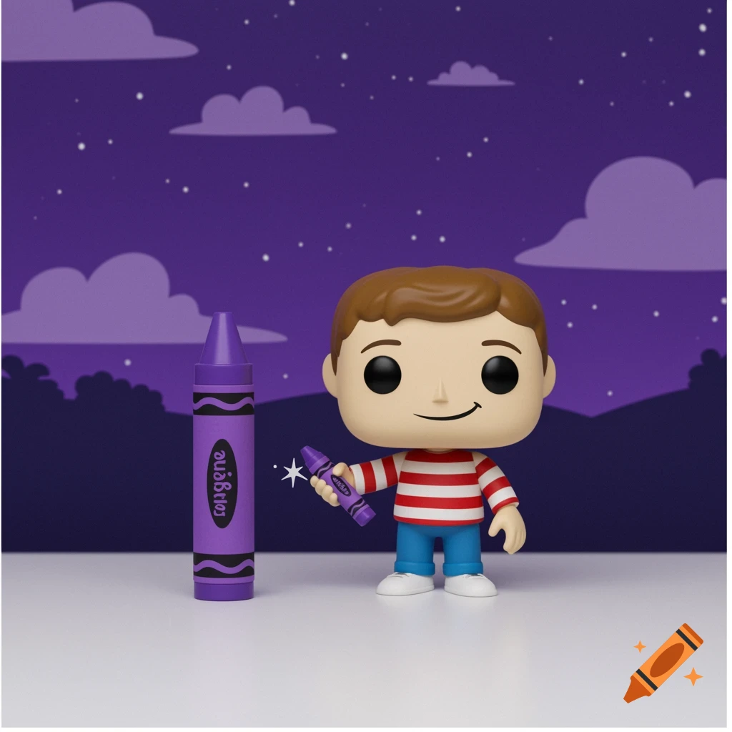 Harold and the purple crayon as Funko Pops on Craiyon