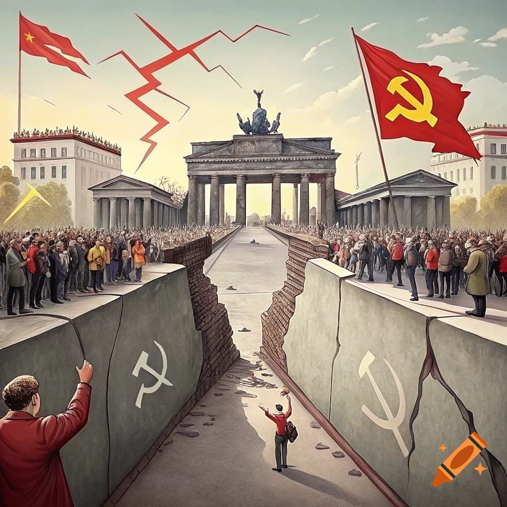 Berlin Wall collapse and Soviet Union breakup, 1991 on Craiyon