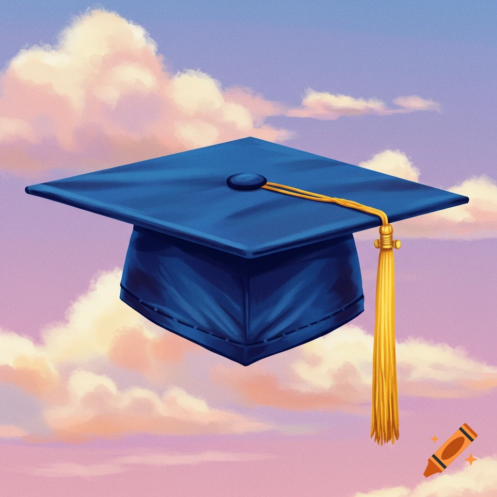 Graduation cap on stage on Craiyon