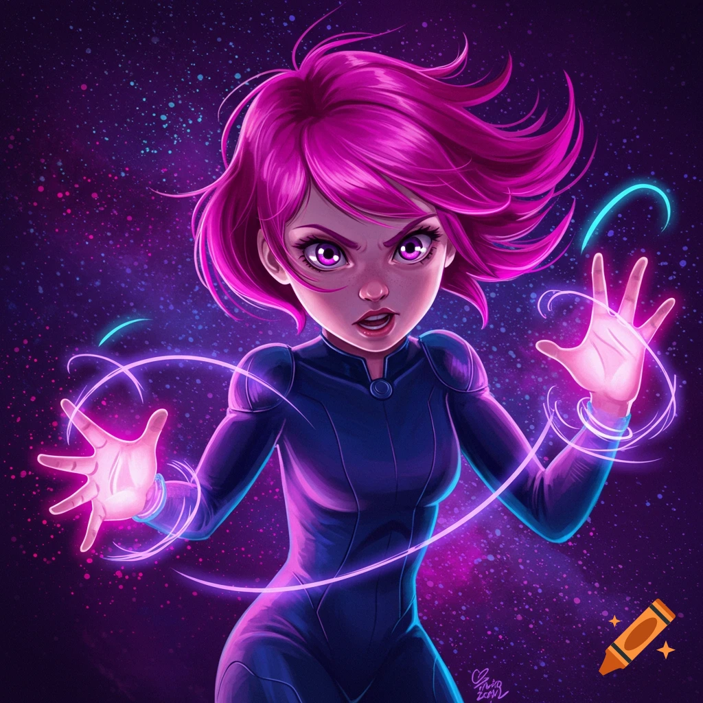 Superhero woman with super vision on Craiyon