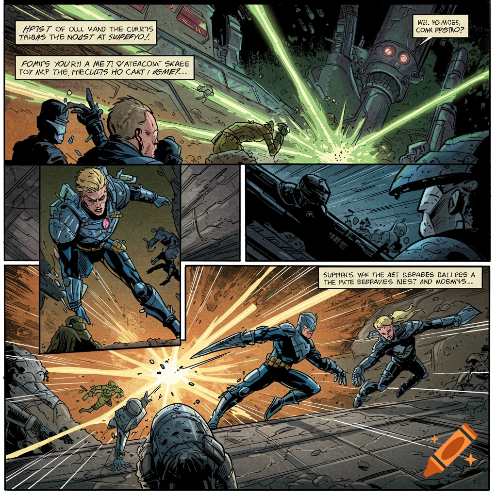 Comic book style image on Craiyon