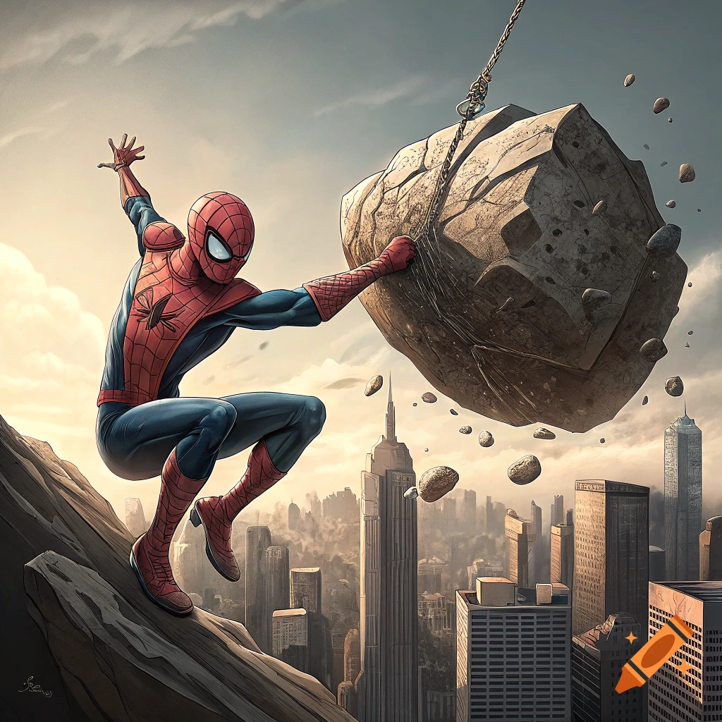 Cartoon crash test dummy jumping happily in a bright game art style ...