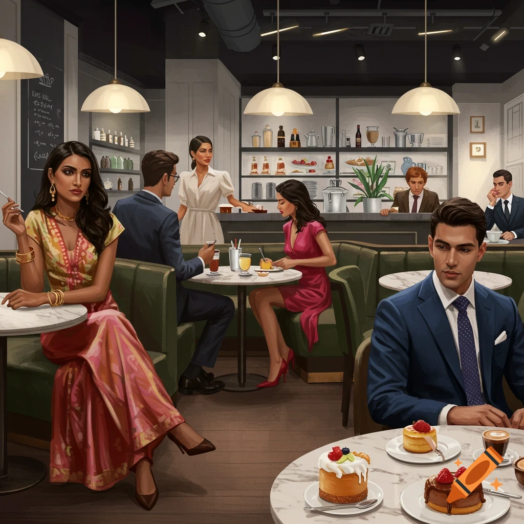 Designer Cafés: Fashion Meets Fine Dining on Craiyon