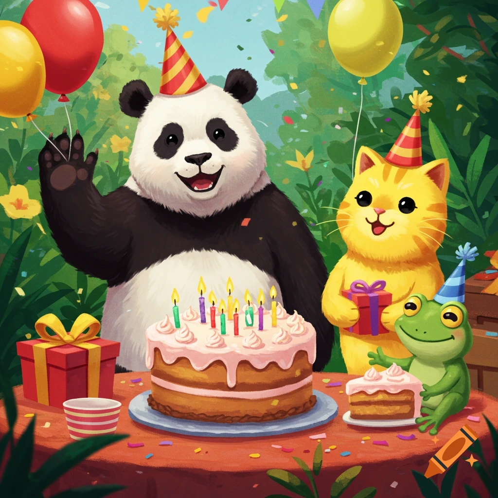 Little cats playing around with "Birthday party on Sunday 1Am on Craiyon