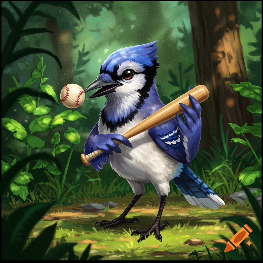 A vibrant digital illustration of a hairy woodpecker standing on a ...