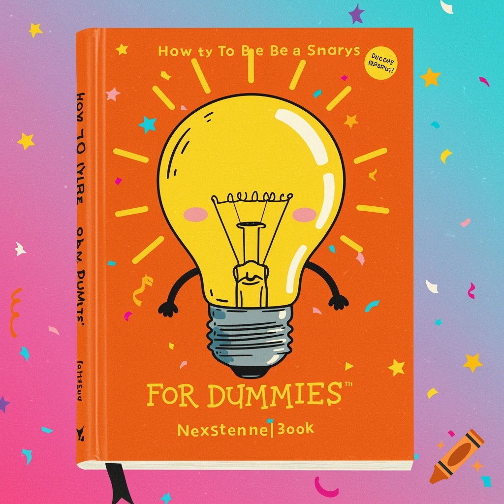 Book cover: How to be Smart for Dummies on Craiyon