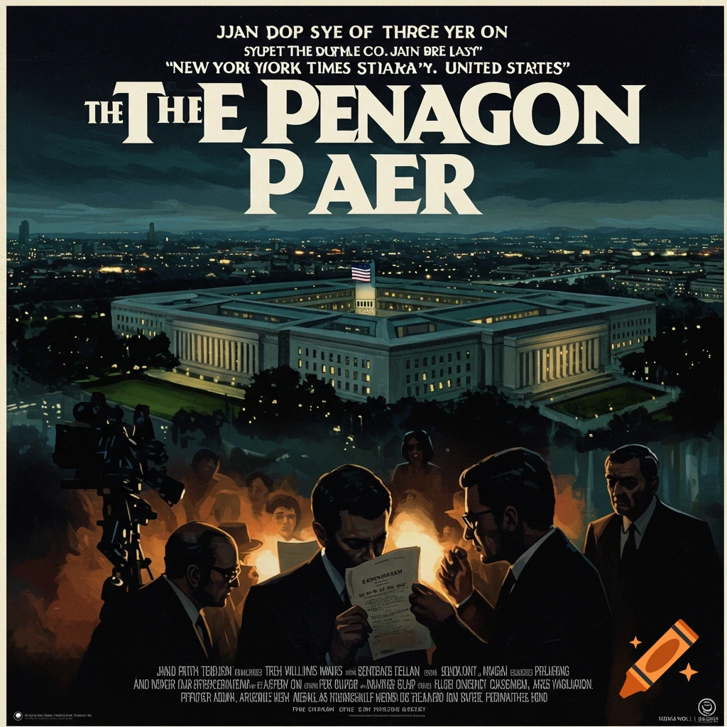 Movie poster for The Pentagon Papers, based on The New York Times Co. v ...