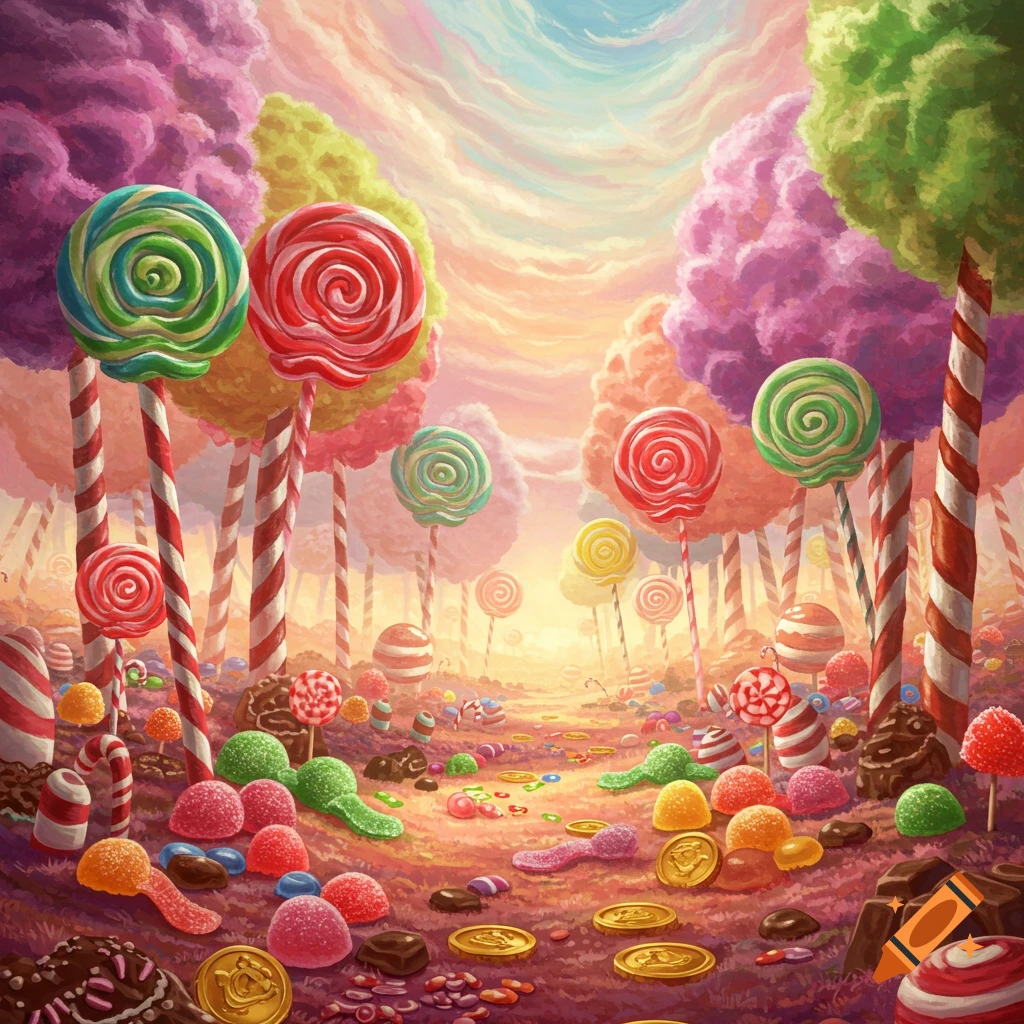 Candy forest on Craiyon