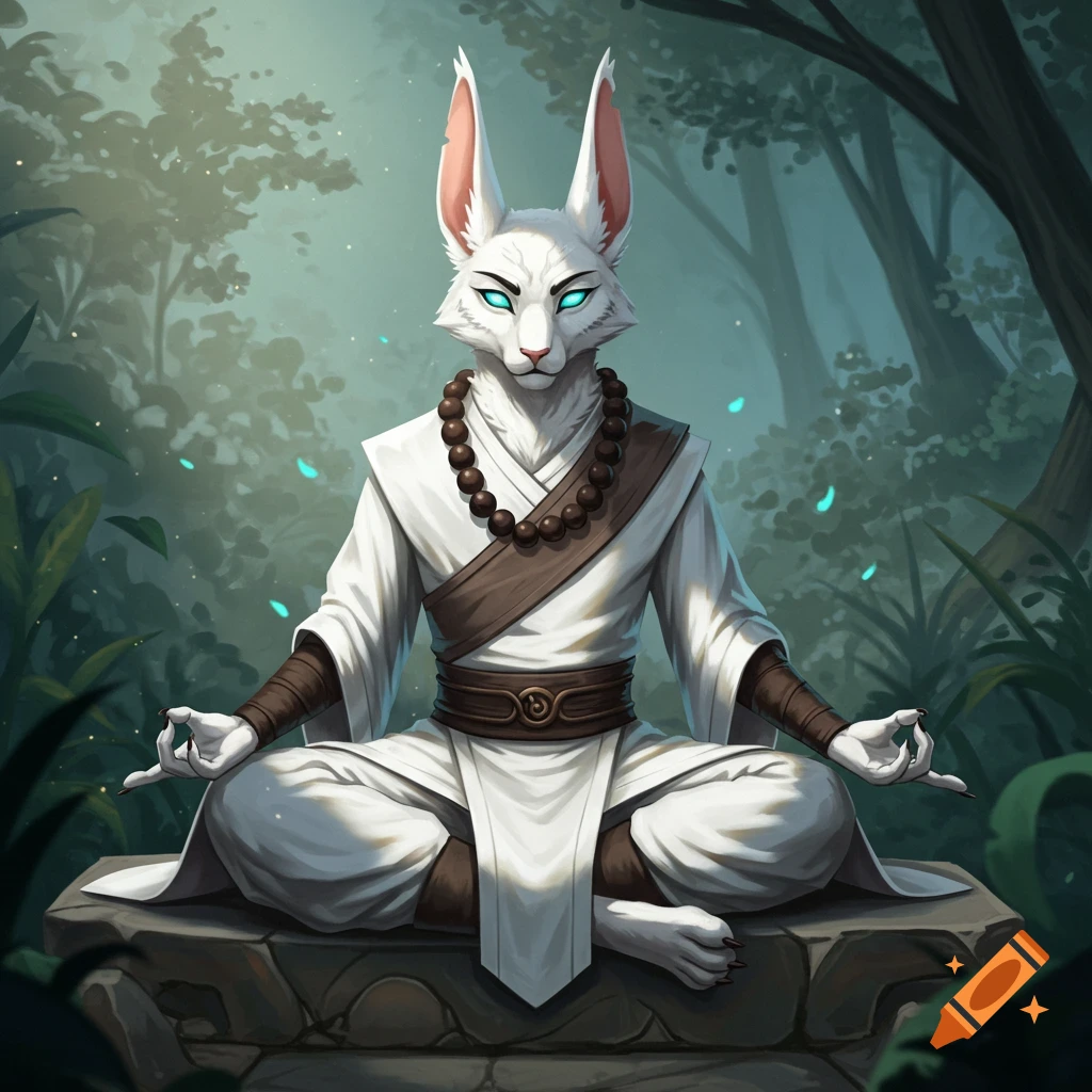 Purple and white kemono furry fox on Craiyon