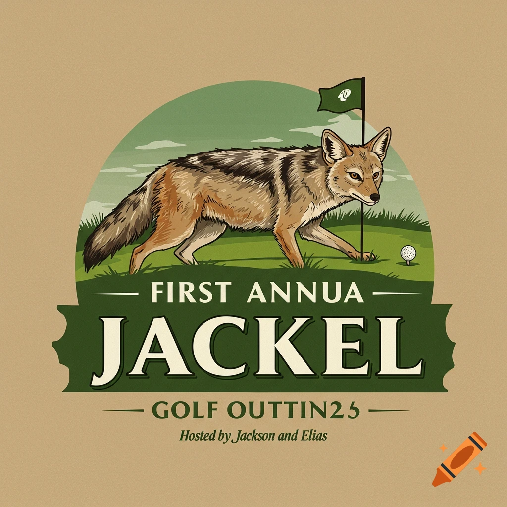Jackal logo on a golf course for the First Annual Jackel Golf Outing ...