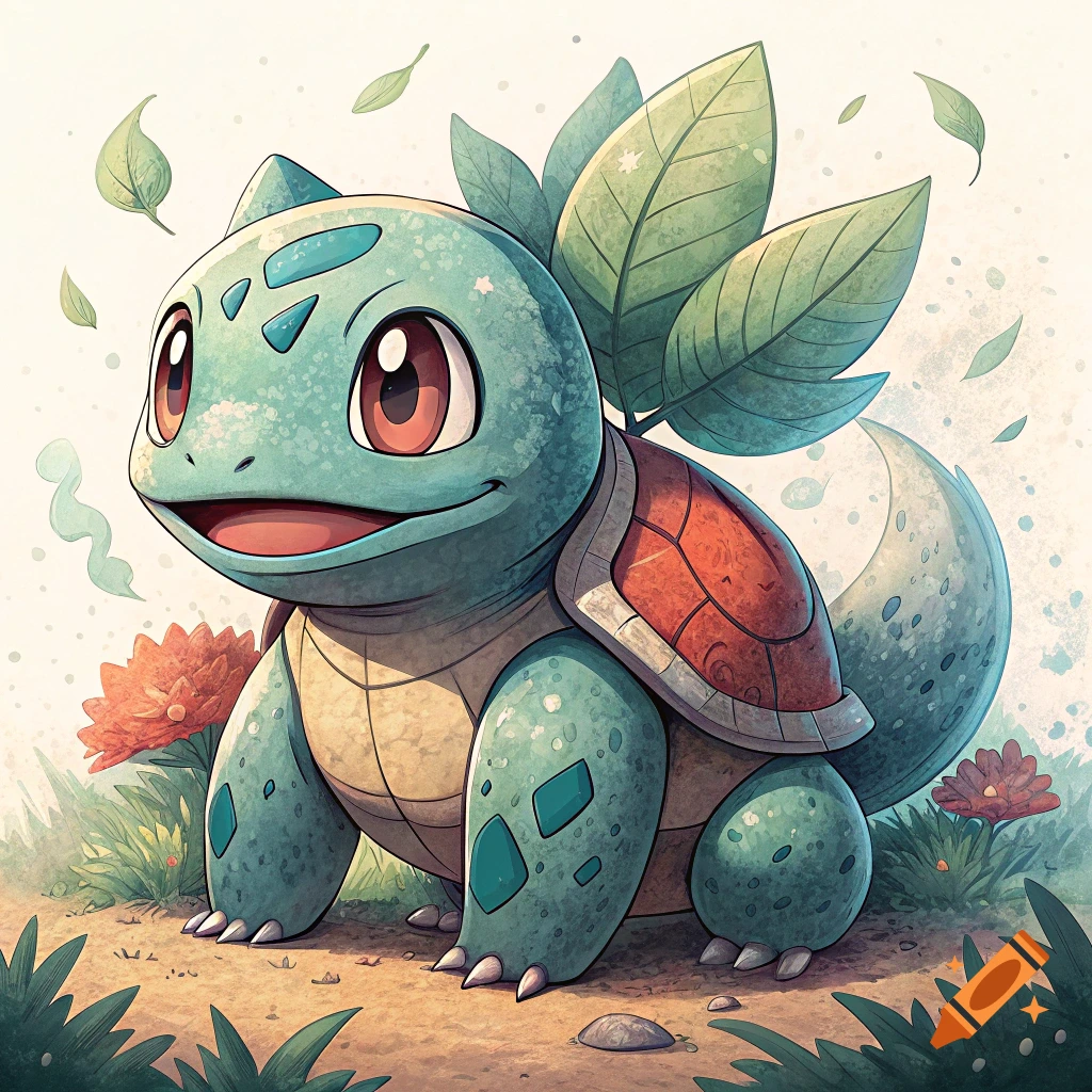 Pokemon creation in Ken Sugimori's official art style on Craiyon