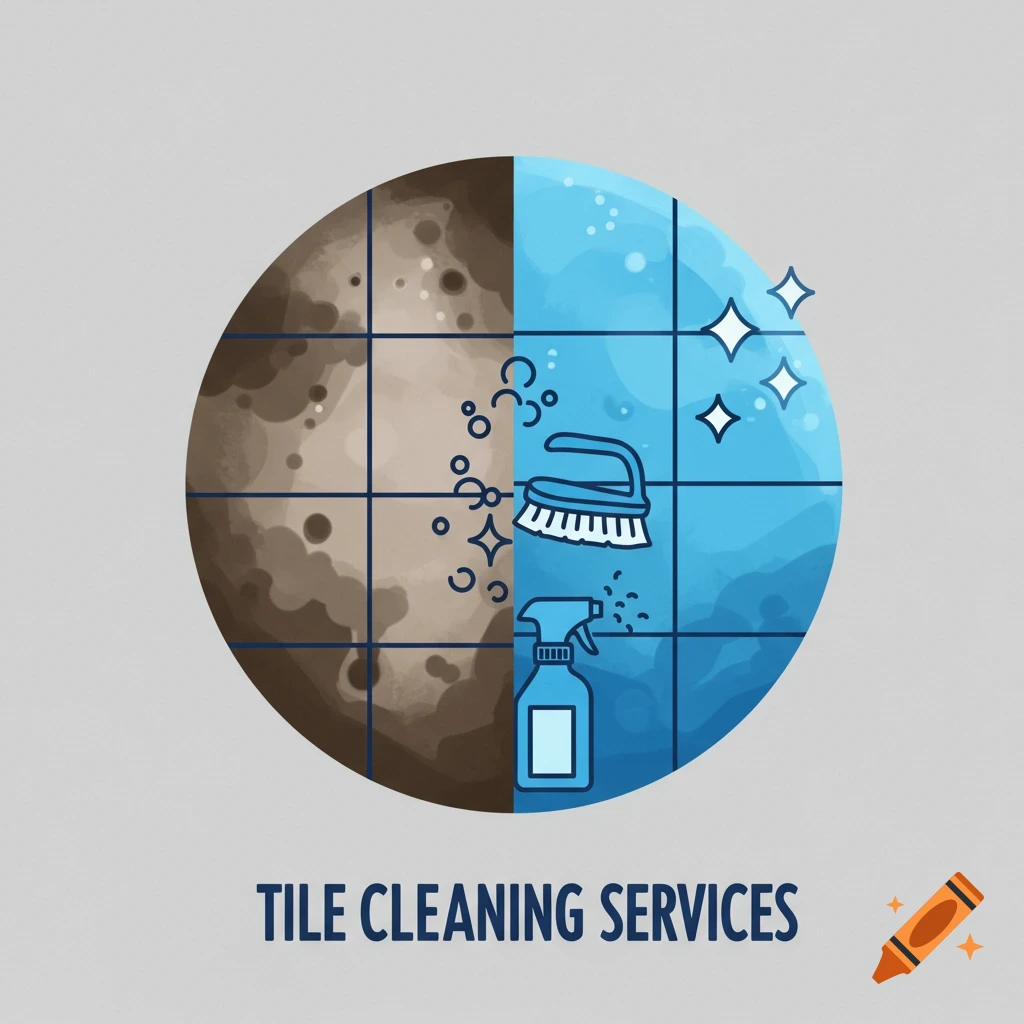 Tile cleaning services graphic on Craiyon