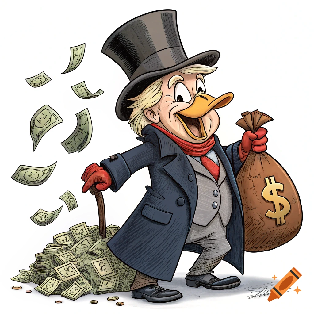 Drawing of an hourglass, globe, briefcase, dollar sign, light bulb, and ...