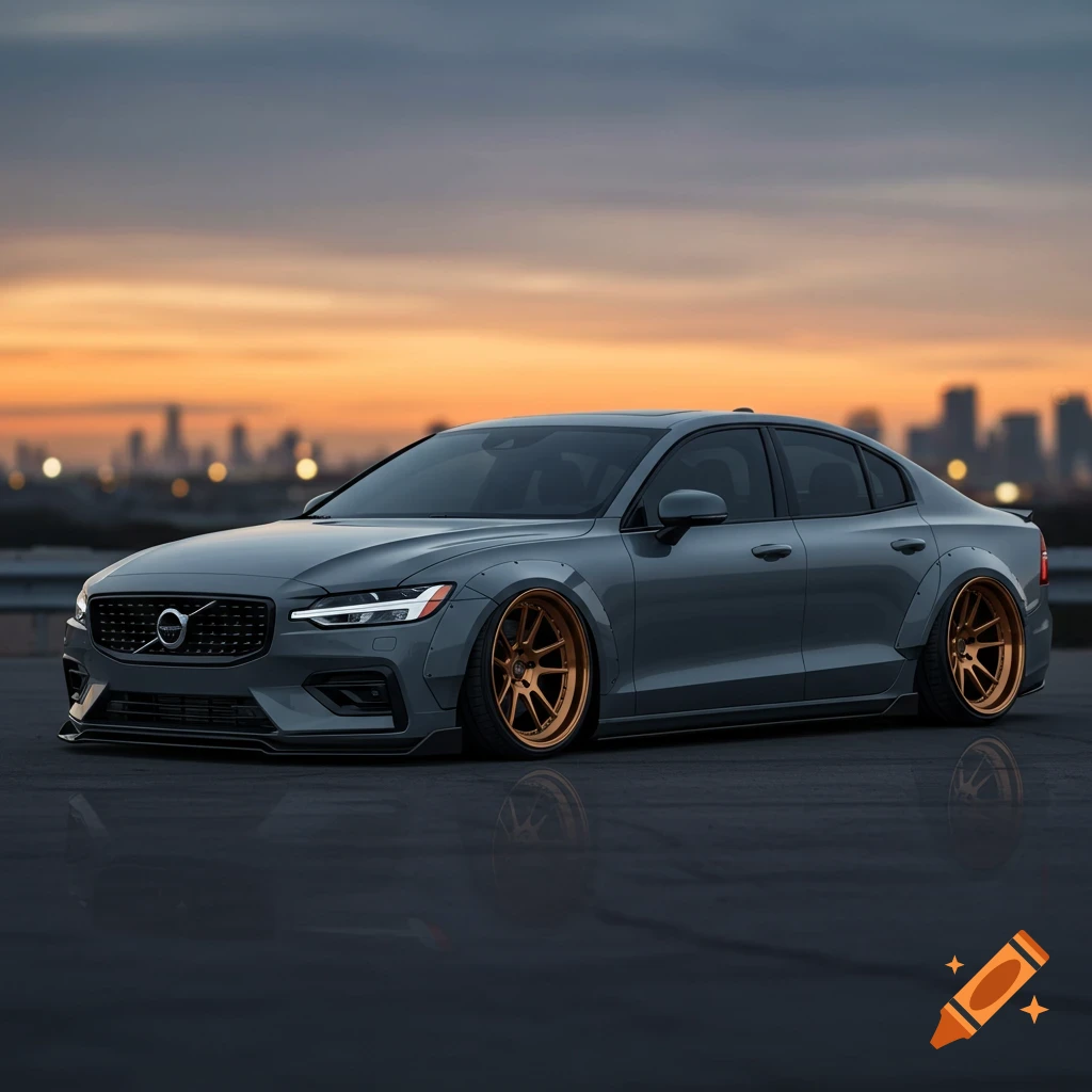 Modified Volvo 240 With a Sleek Widebody Kit created on Craiyon