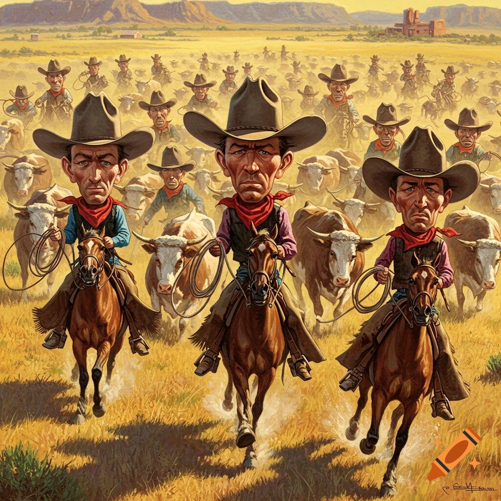 60s movie poster, cowboys vs. vikings on Craiyon