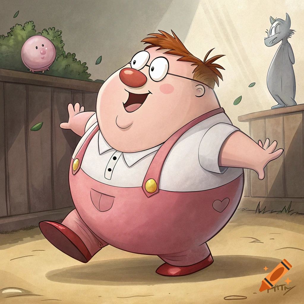 Cartoon chipmunk character Alvin is inflated and blue like a blueberry ...