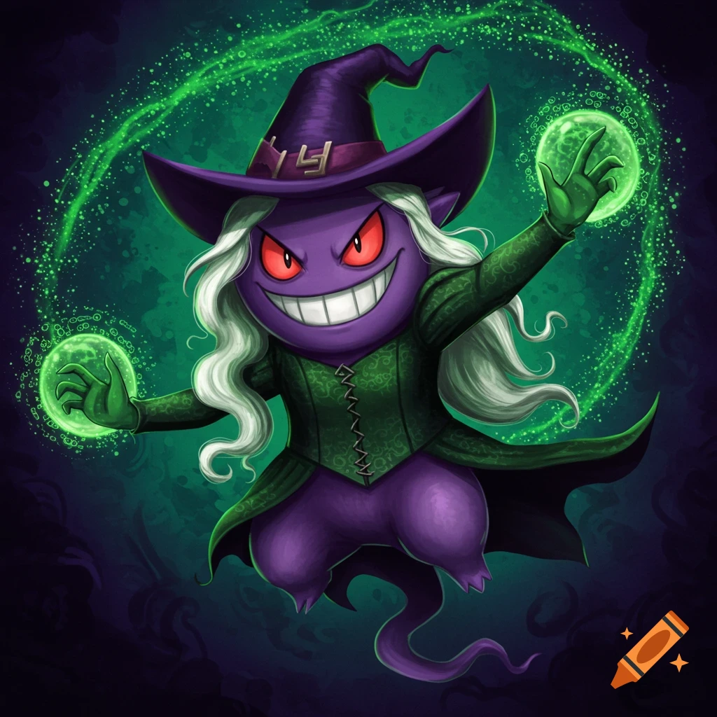 Female ghost type Pokemon trainer on Craiyon