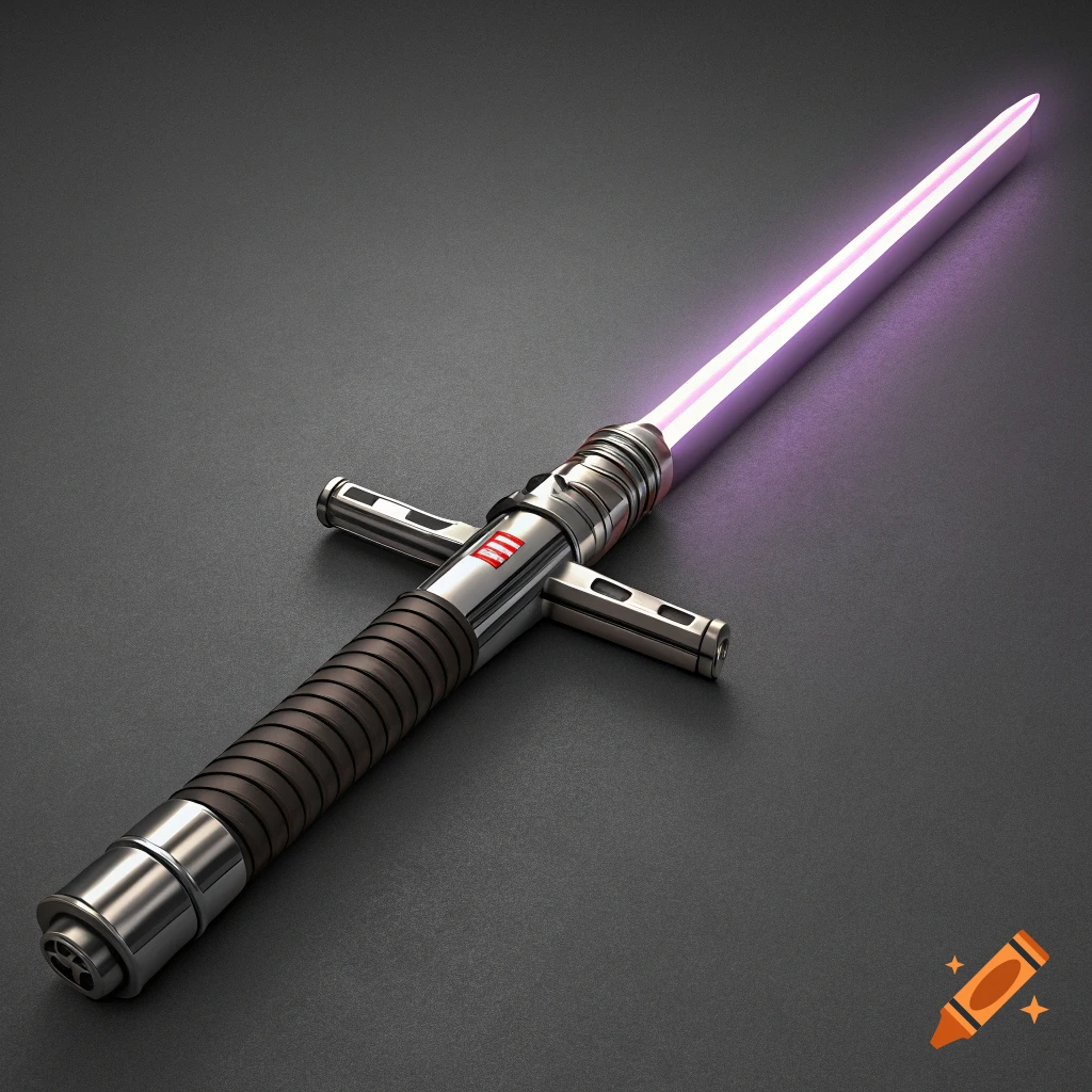 Elven-inspired lightsaber with slim smooth narrow leather grip and ...