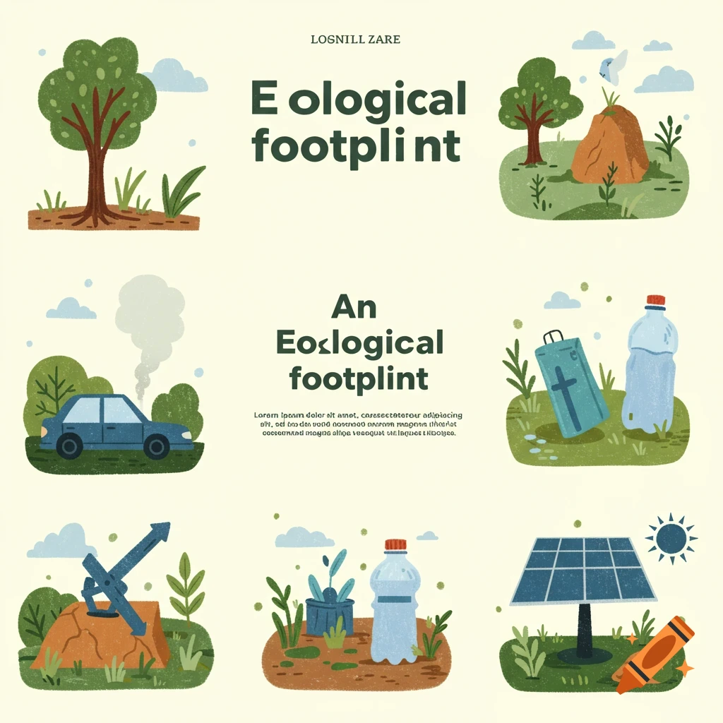 Ecological footprint poster design on Craiyon