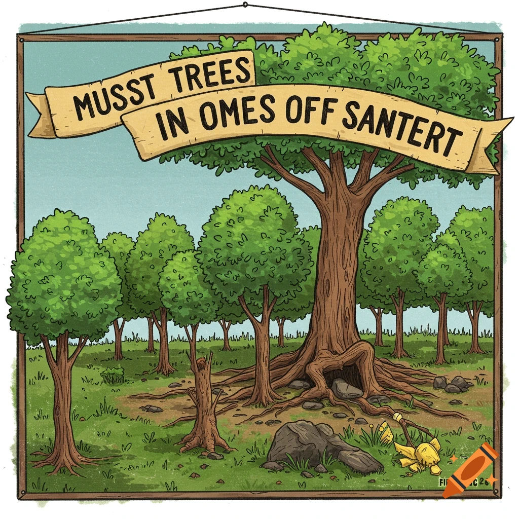 Trees being planted poster on Craiyon