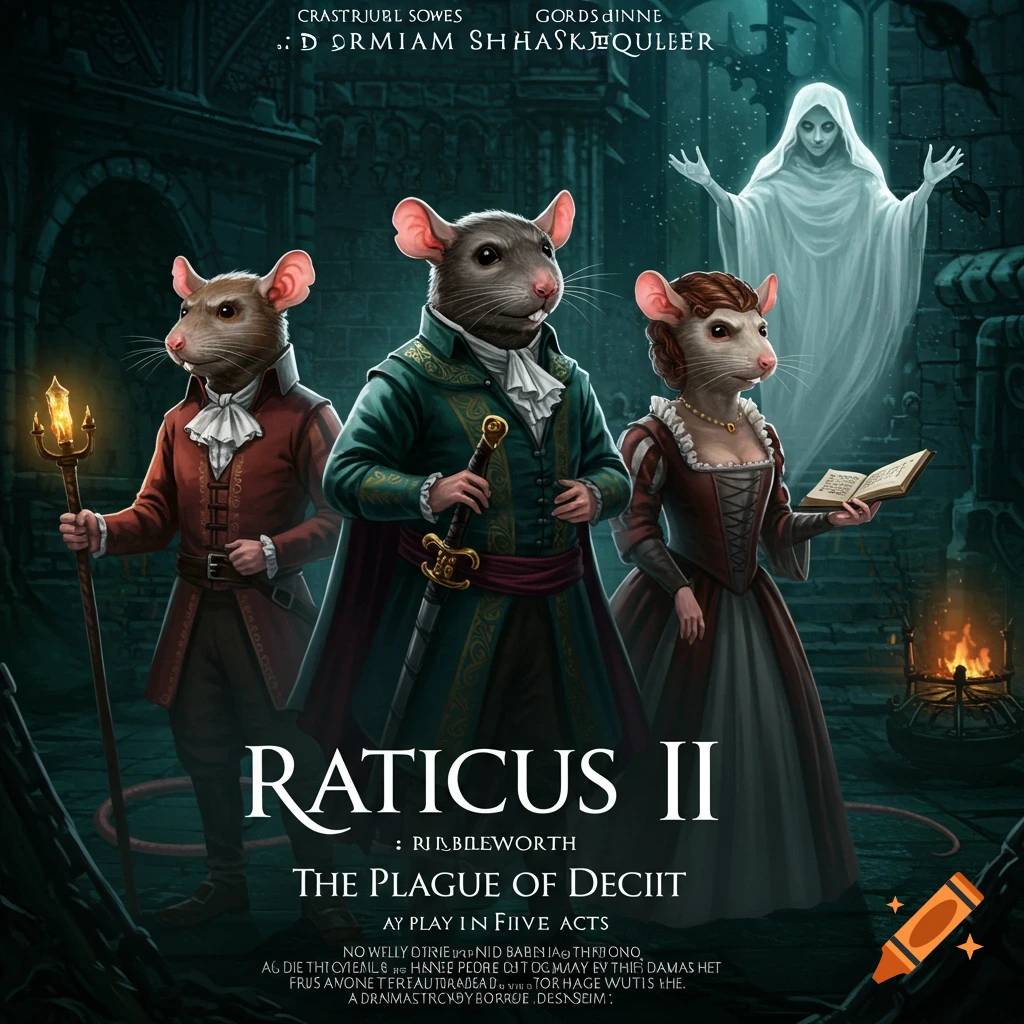 RATICUS II: The Plague of Deceit movie poster on Craiyon